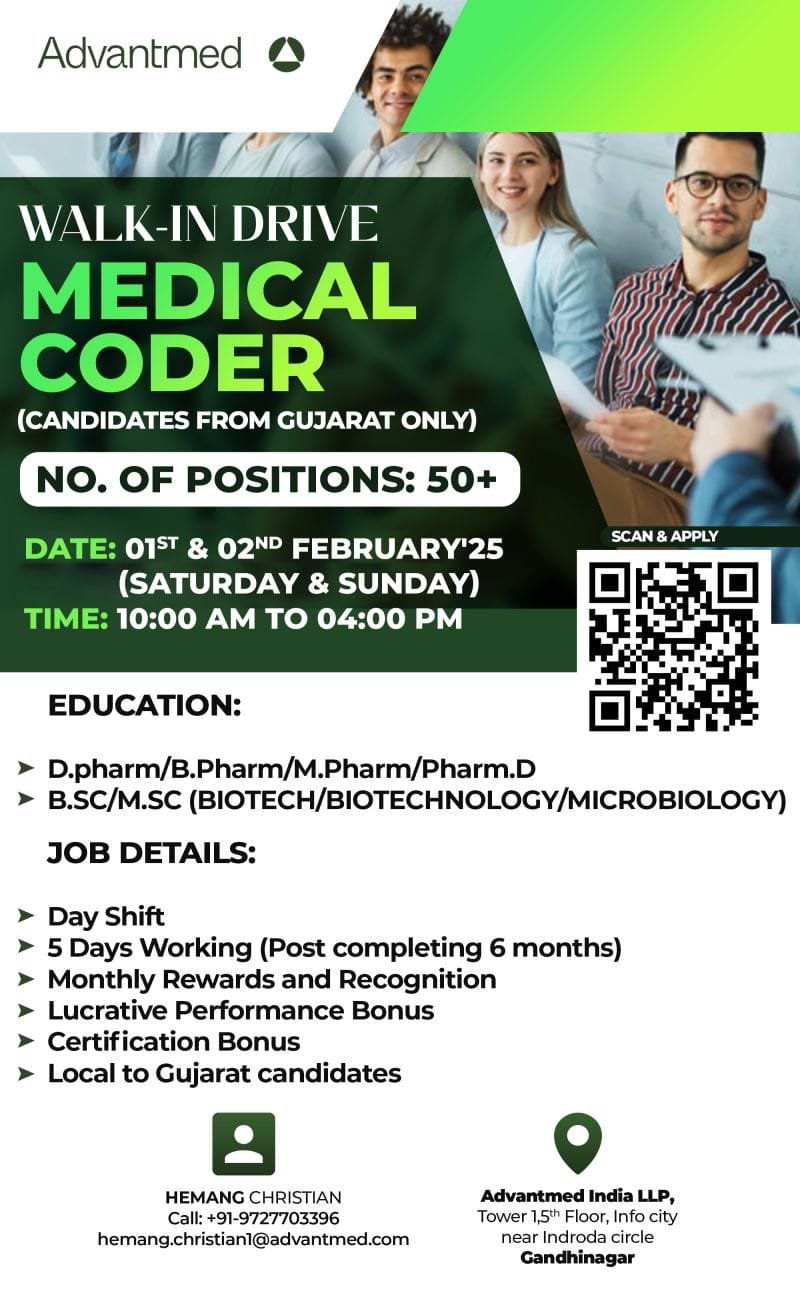 Freshers Hiring Medical Coder In Advantmed