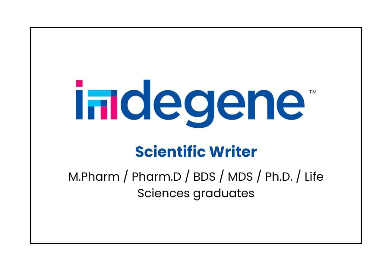 Scientific Writer Job Opening at Indegene