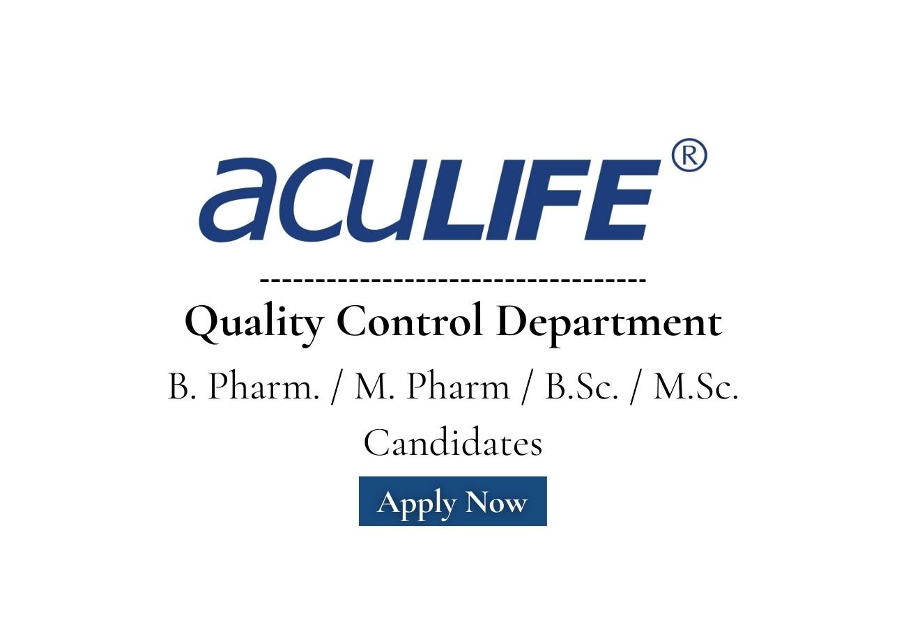 AcuLIFE Healthcare Hiring For Quality Control
