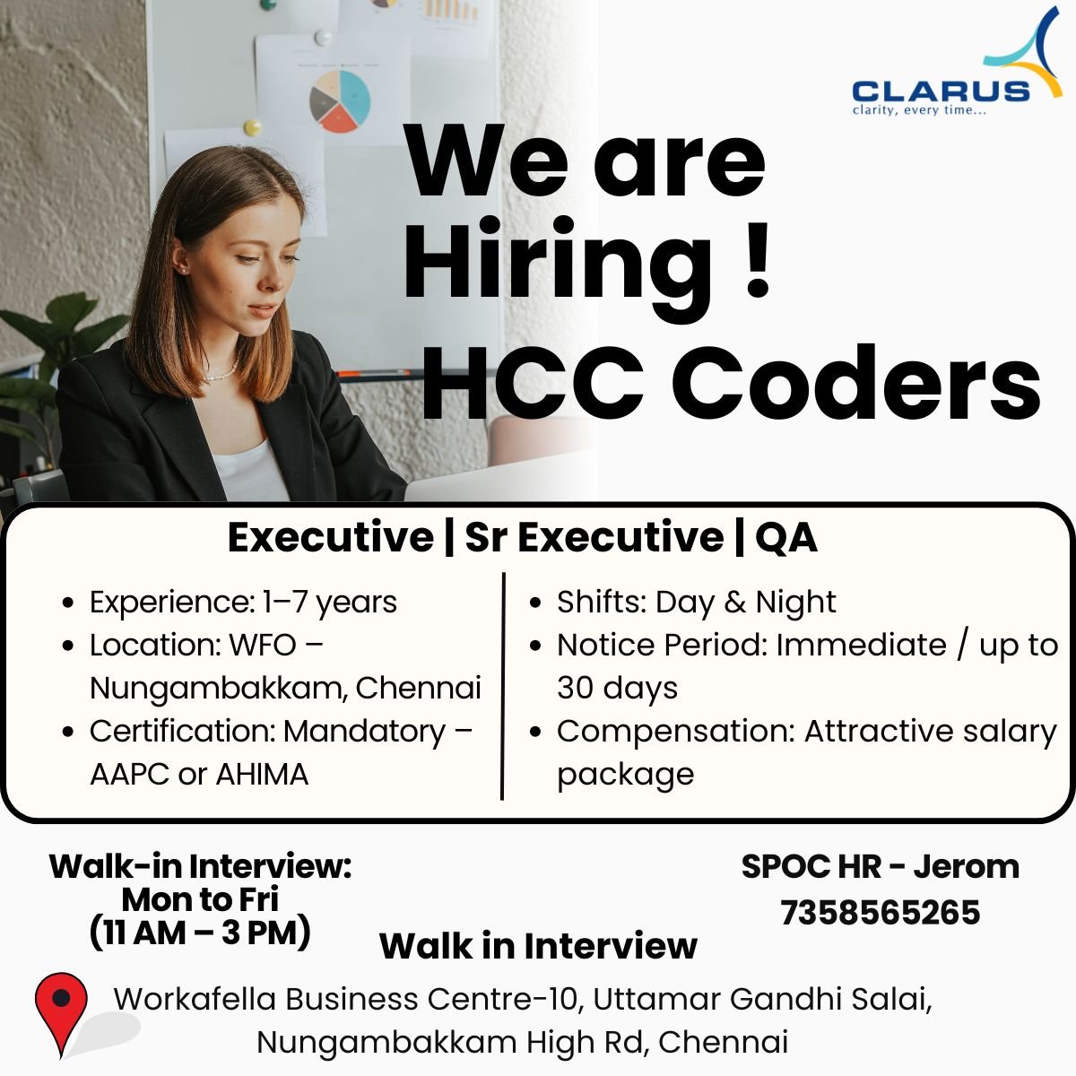 CLARUS Hiring For Medical coding