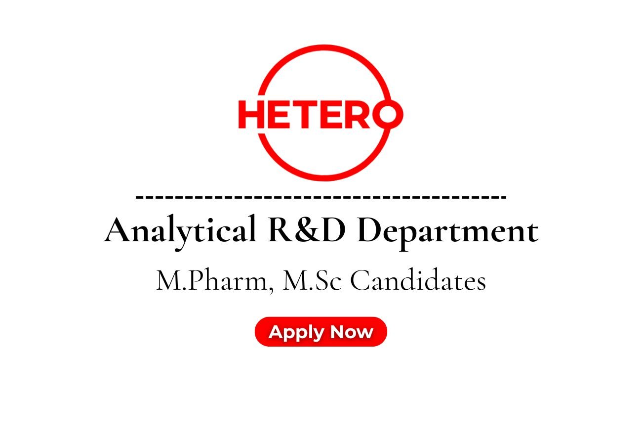Hetero Labs Hiring For Analytical R&D