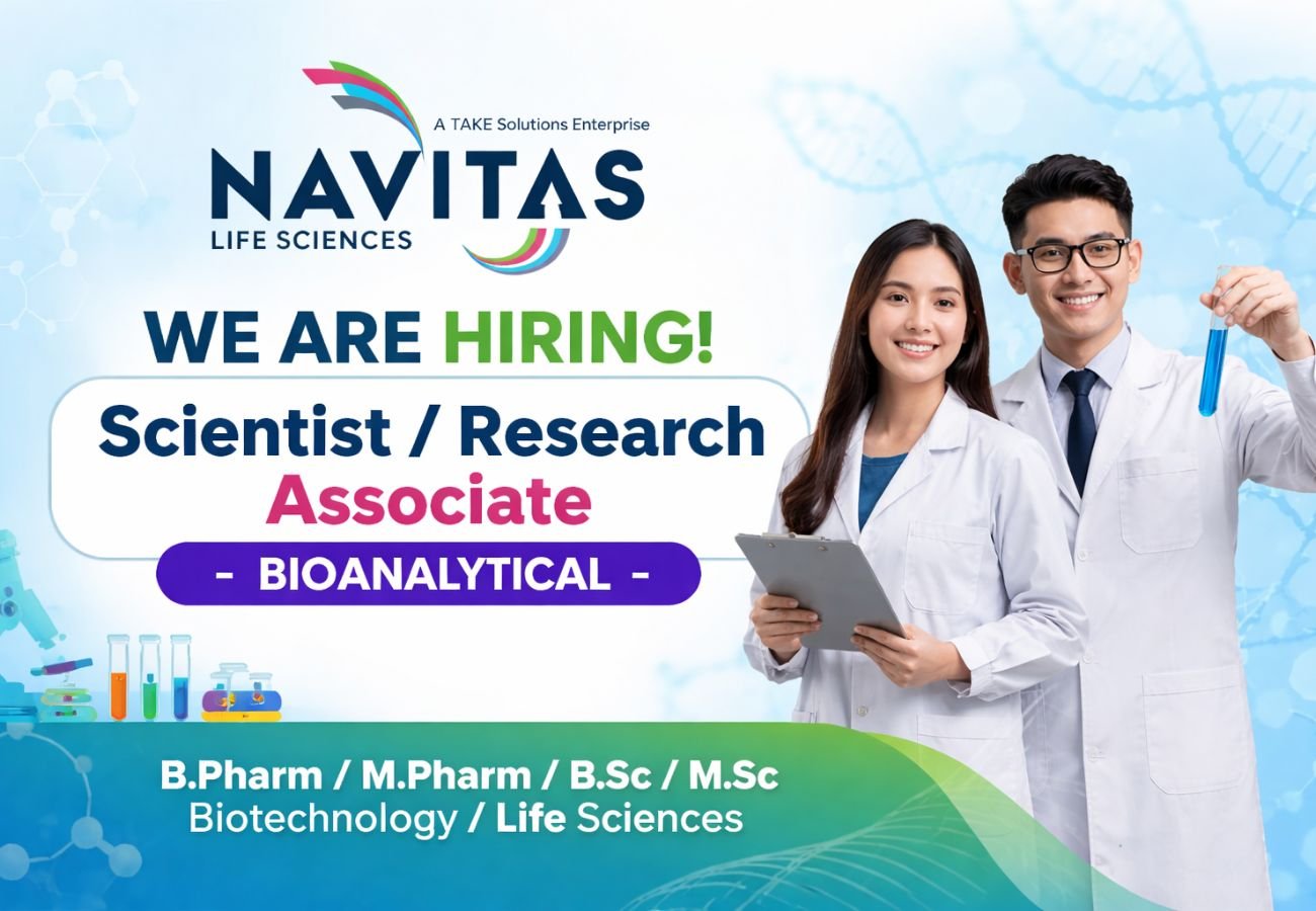 Navitas Life Sciences Hiring For Scientist/Research Associate ...